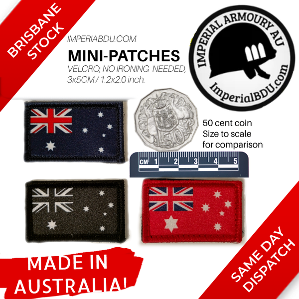 MINI 3 cm x 5 cm ANF Australian Flag Patch / Red Ensign / Tactical Low ...