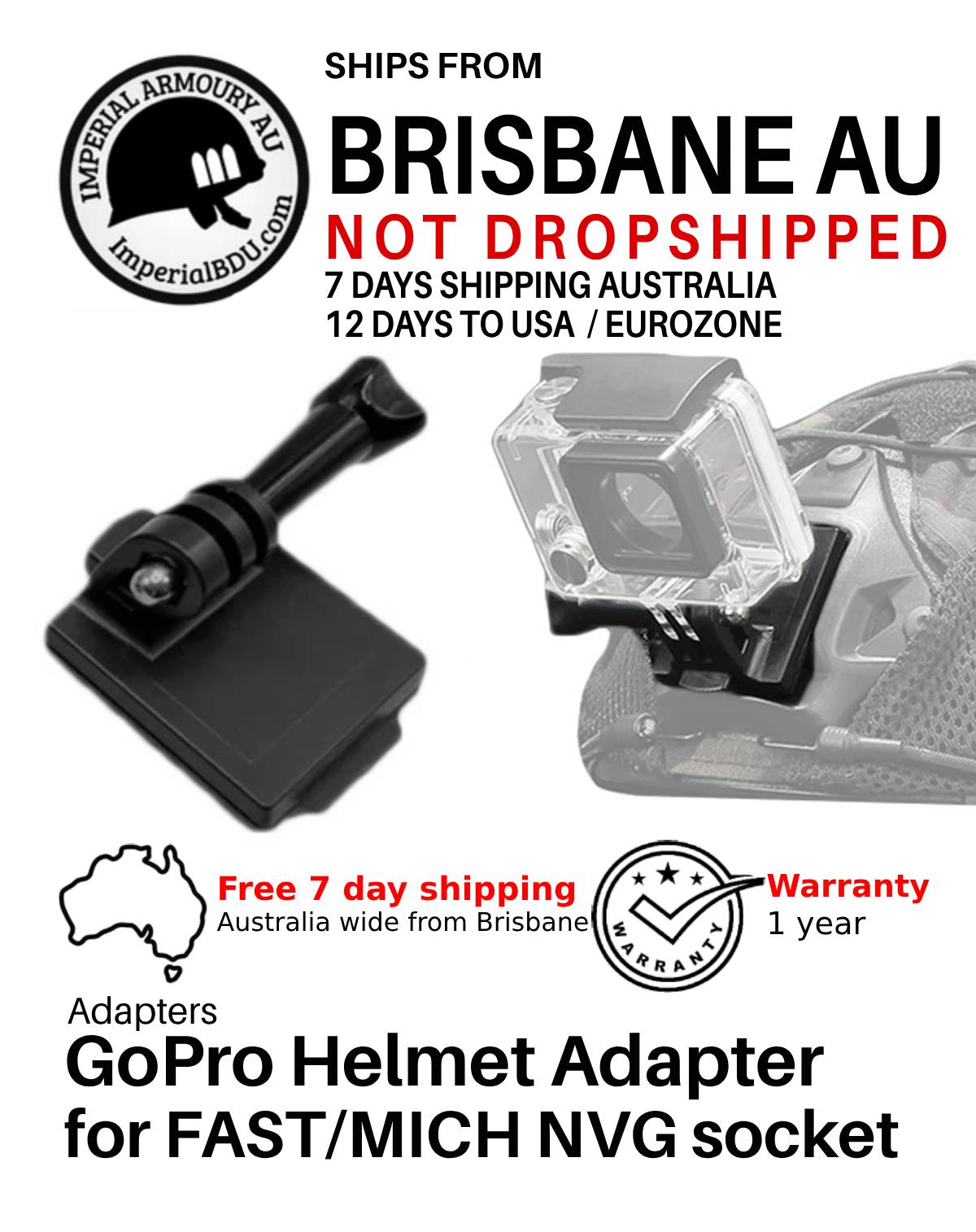 Polymer NVG Helmet GoPro Mount Action Camera FAST MICH tactical helmet ...