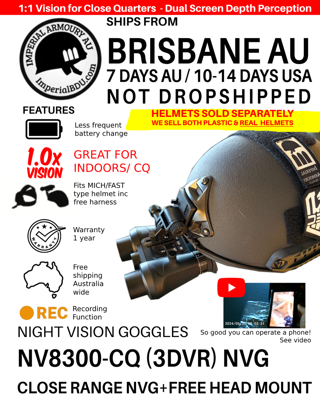 Night Fighting Equipment NFE, NODS, NVGs for sale – Imperial Armoury ...