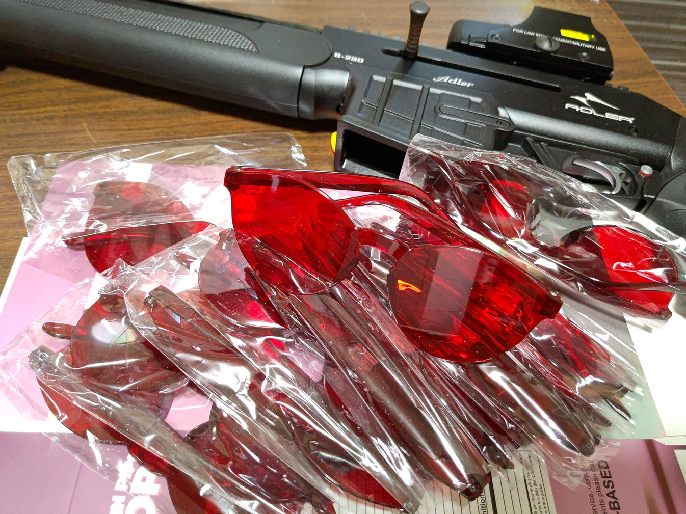 CIVIL WAR Movie Style Red Glasses -BUY 2 GET 1 FREE- Amear Red Sunglas ...