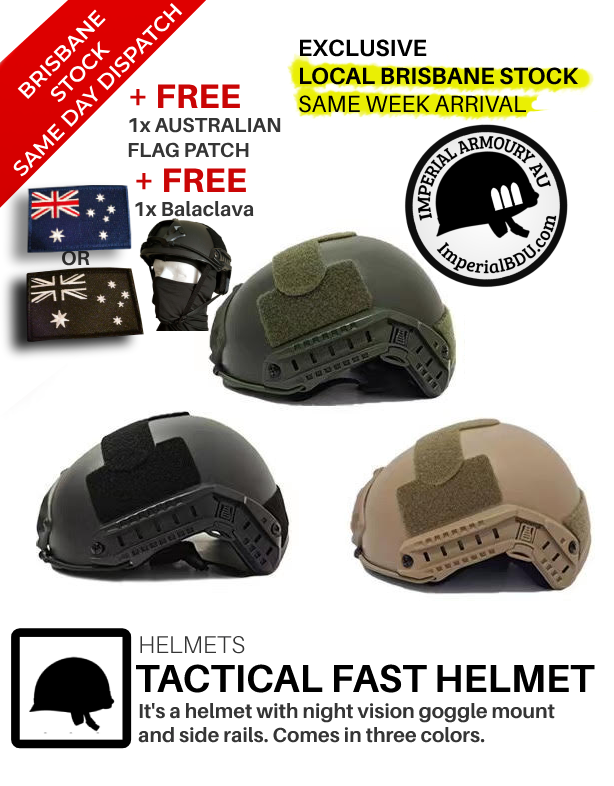 Tactical TAS FAST Helmet with NVG mount & rails (Australia local stock ...