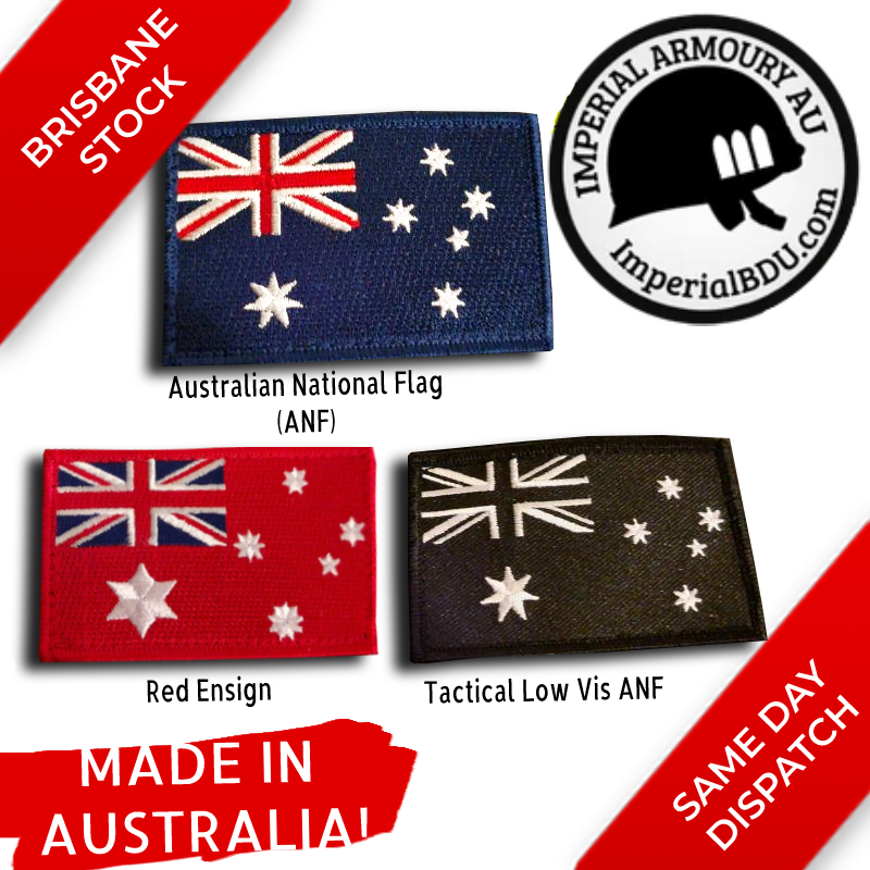 Australian Flag Patch / Red Ensign / Tactical Low vis (3-in-1) ANF Vel ...